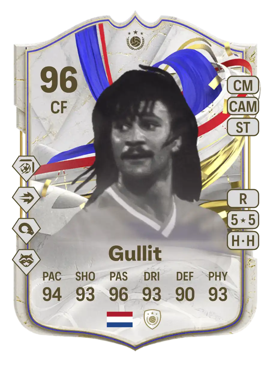 Ruud Gullit Greats of the Game Icon EA FC 24 - 96 - Rating and Price ...