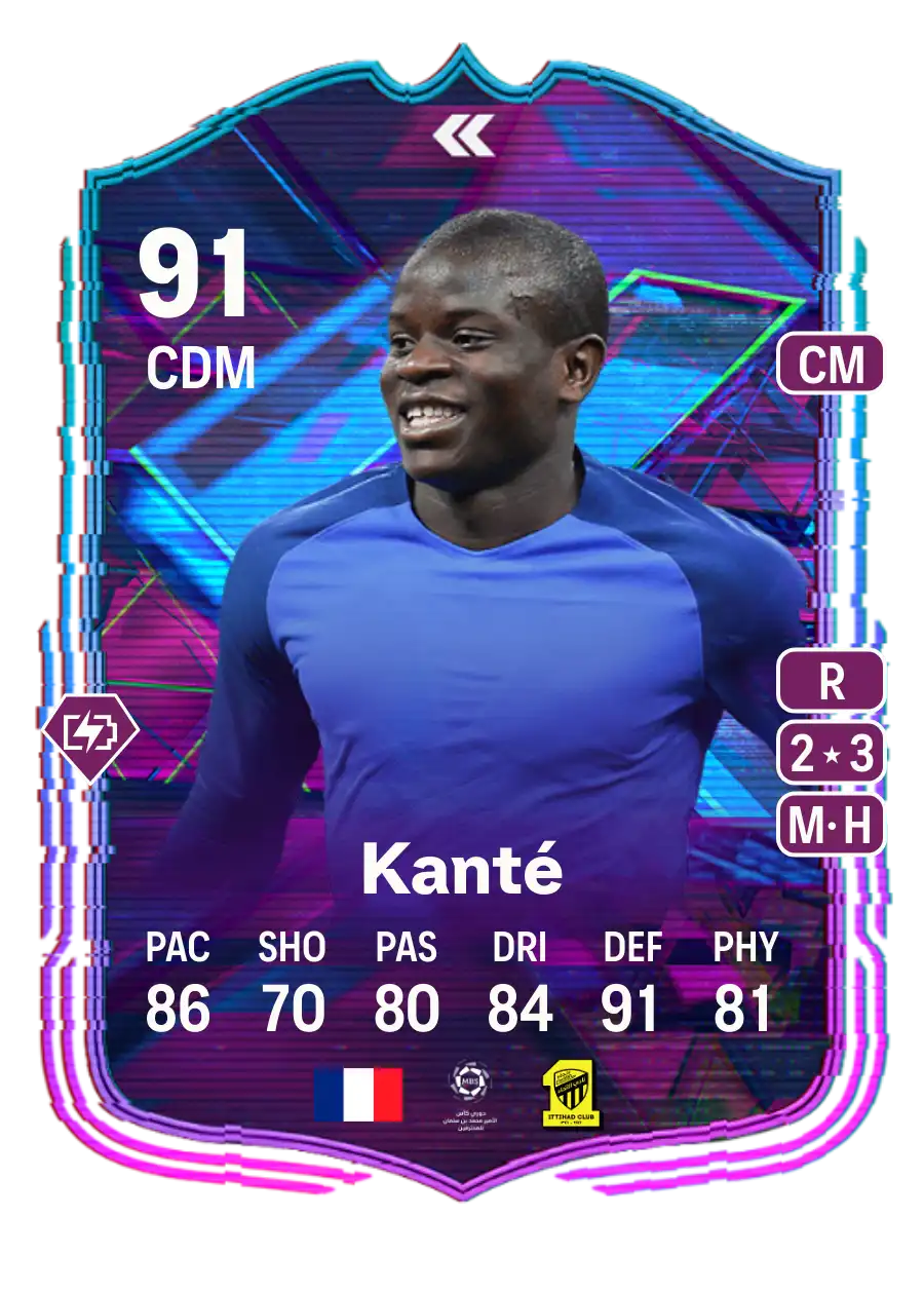 N'Golo Kanté Flashback Player EA FC 24 - 91 - Rating and Price | FifaUTBin