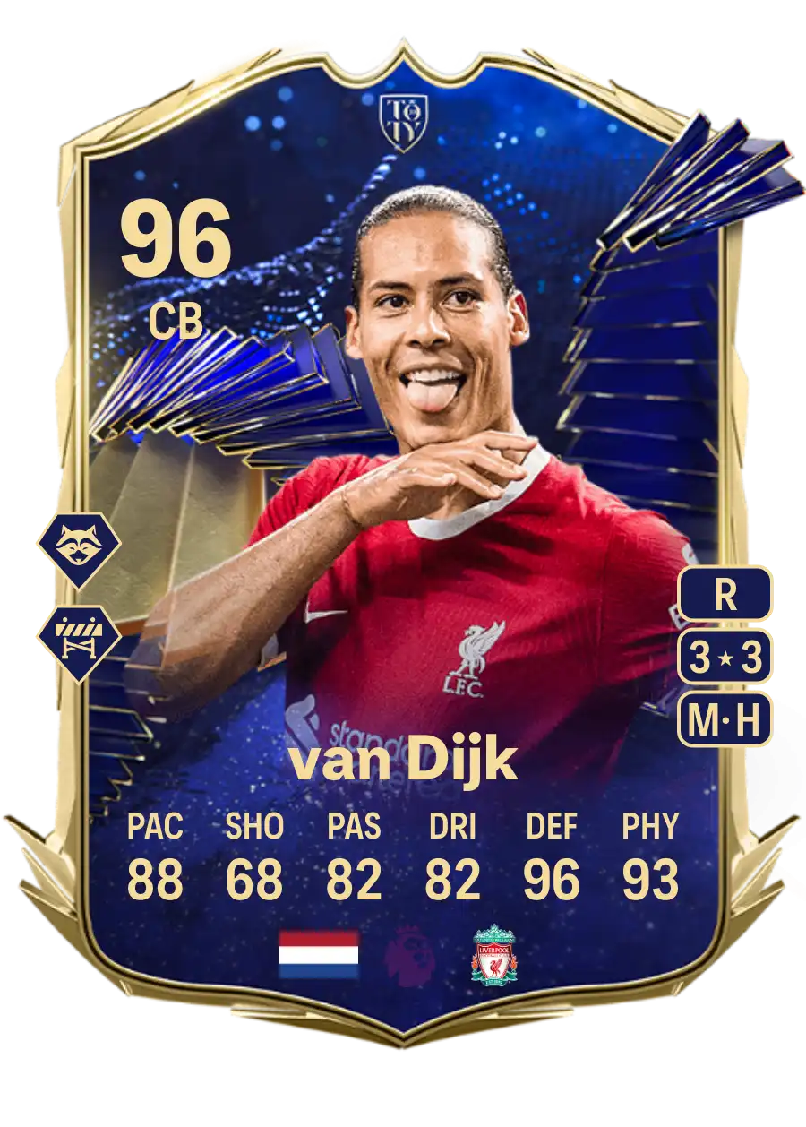 Virgil van Dijk Team of the Year EA FC 24 - 96 - Rating and Price ...