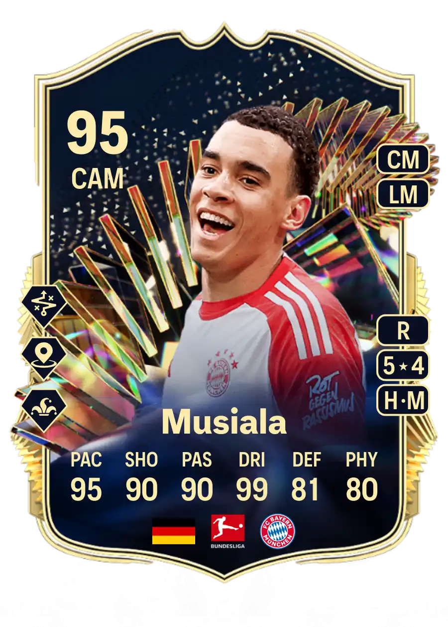 Jamal Musiala Team of the Season EA FC 24 - 95 - Rating and Price ...