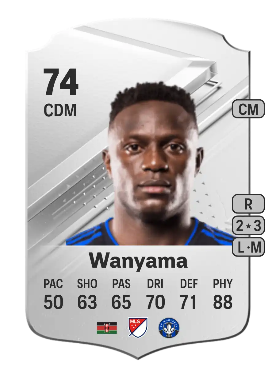 Victor Wanyama Rare EA FC 24 - 74 - Rating and Price | FifaUTBin