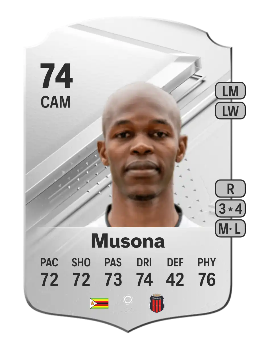 Knowledge Musona Rare EA FC 24 - 74 - Rating and Price | FifaUTBin