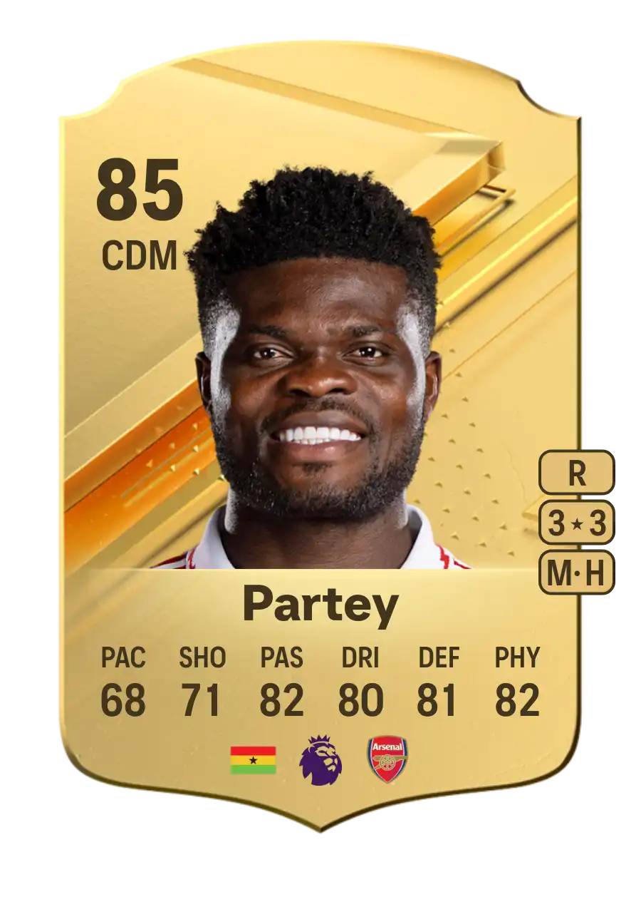 Thomas Partey Rare EA FC 24 - 85 - Rating and Price | FifaUTBin