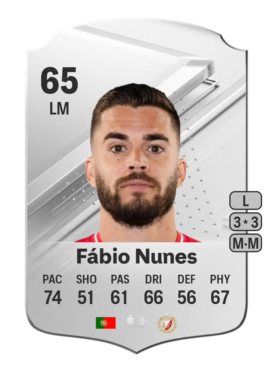 Fábio Nunes Common EA FC 24 - 65 - Rating and Price | FifaUTBin