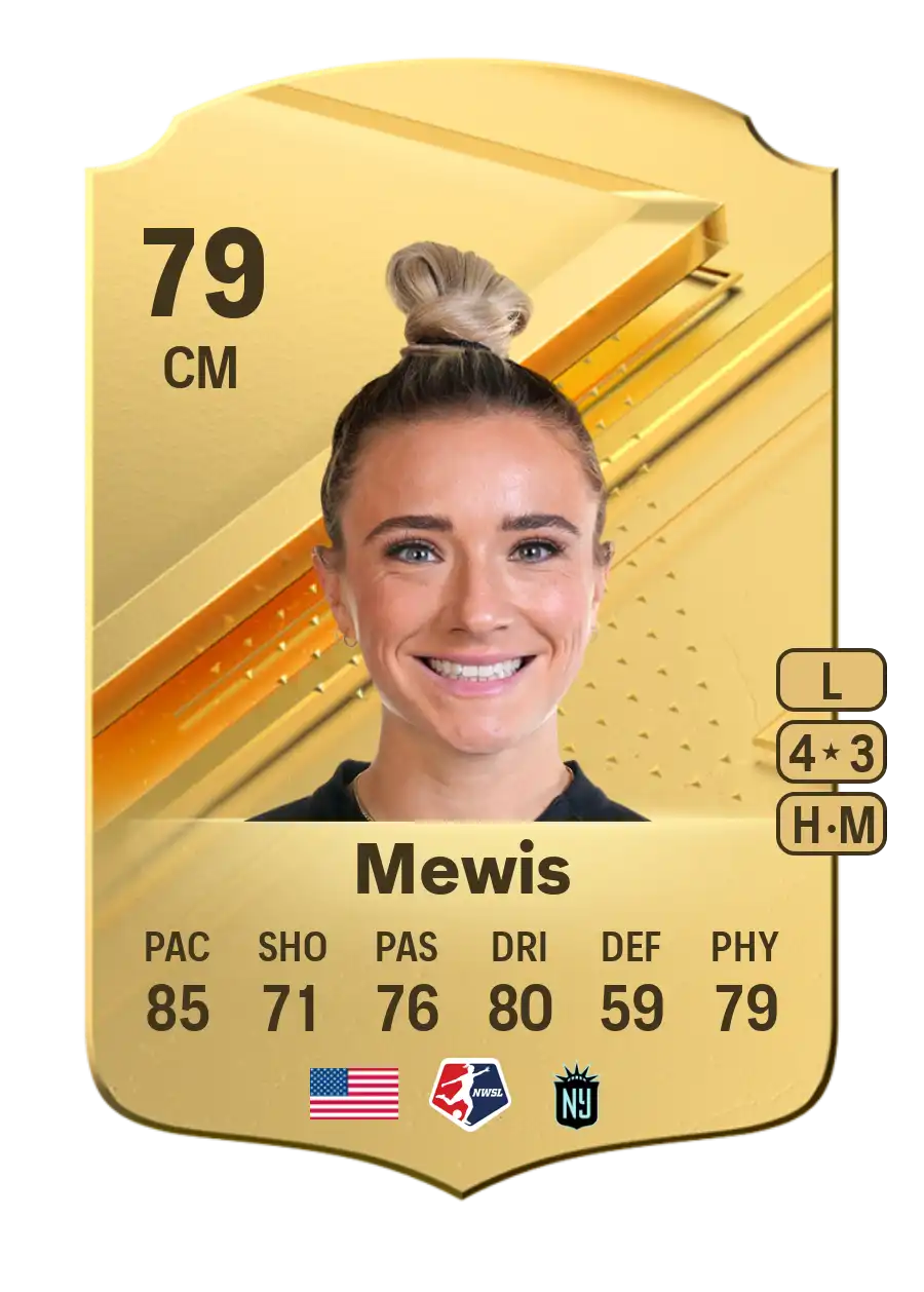 Kristie Mewis Rare EA FC 24 - 79 - Rating and Price | FifaUTBin