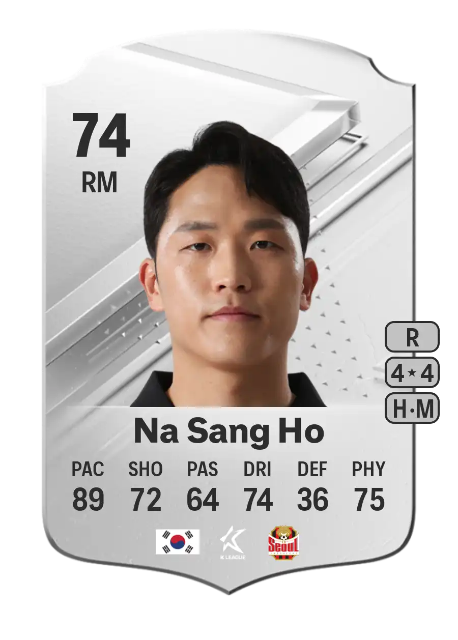 Na Sang Ho Rare EA FC 24 - 74 - Rating and Price | FifaUTBin
