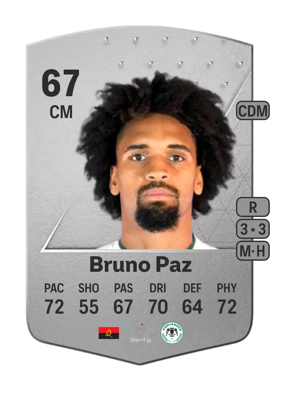 Bruno Paz Common EA FC 24 - 67 - Rating and Price | FifaUTBin