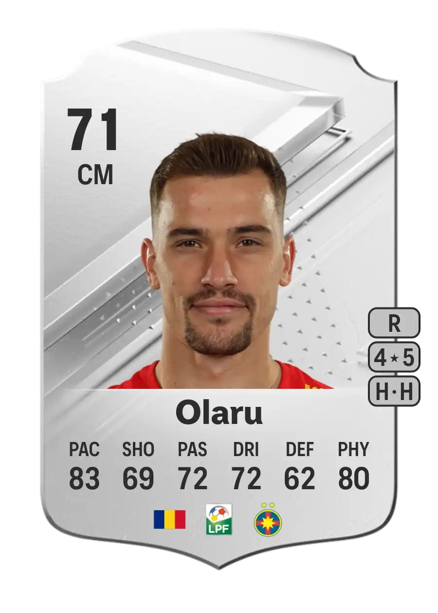Darius Olaru Rare EA FC 24 - 71 - Rating and Price | FifaUTBin