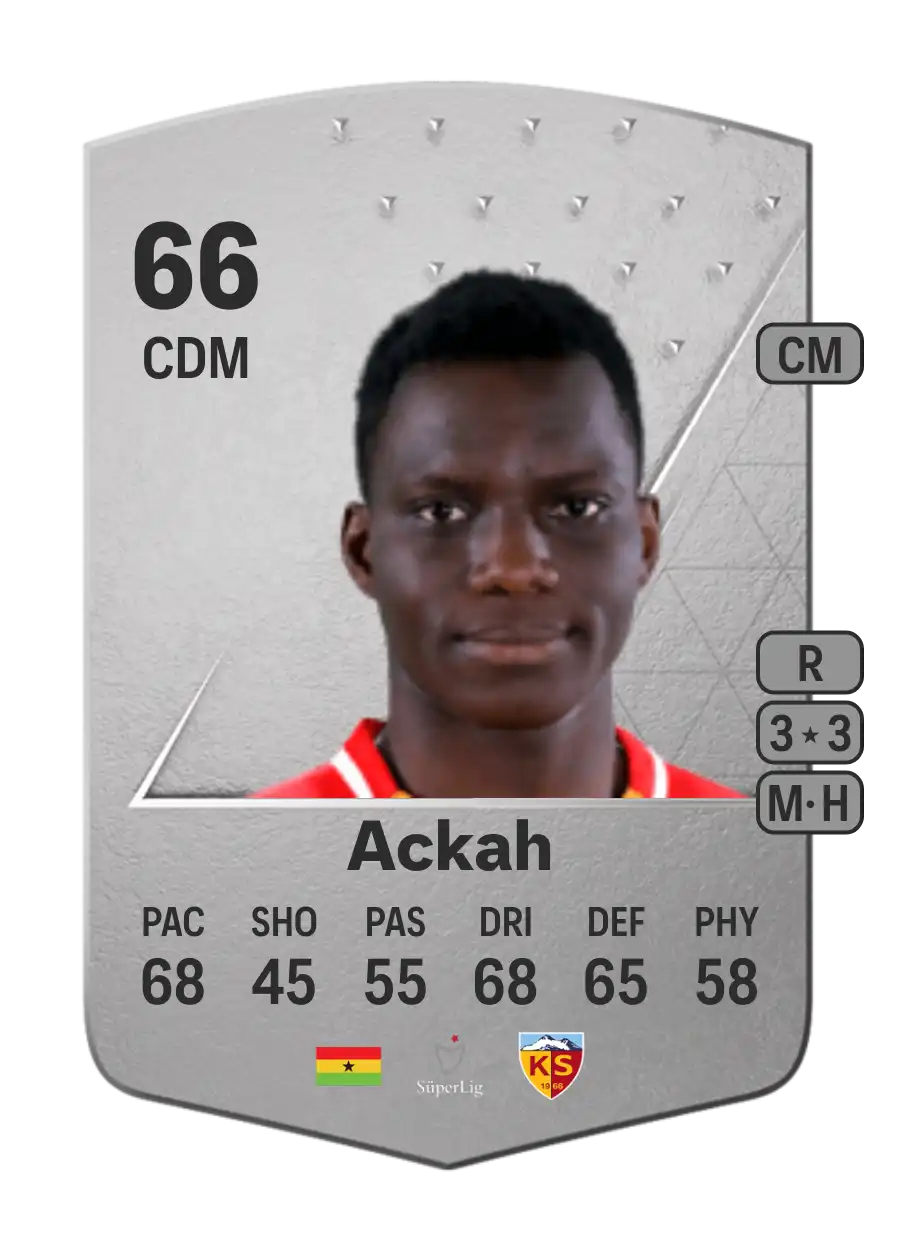 Yaw Ackah Common EA FC 24 - 66 - Rating and Price | FifaUTBin