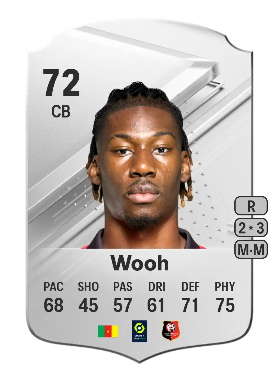 Christopher Wooh Common EA FC 24 - 72 - Rating and Price | FifaUTBin