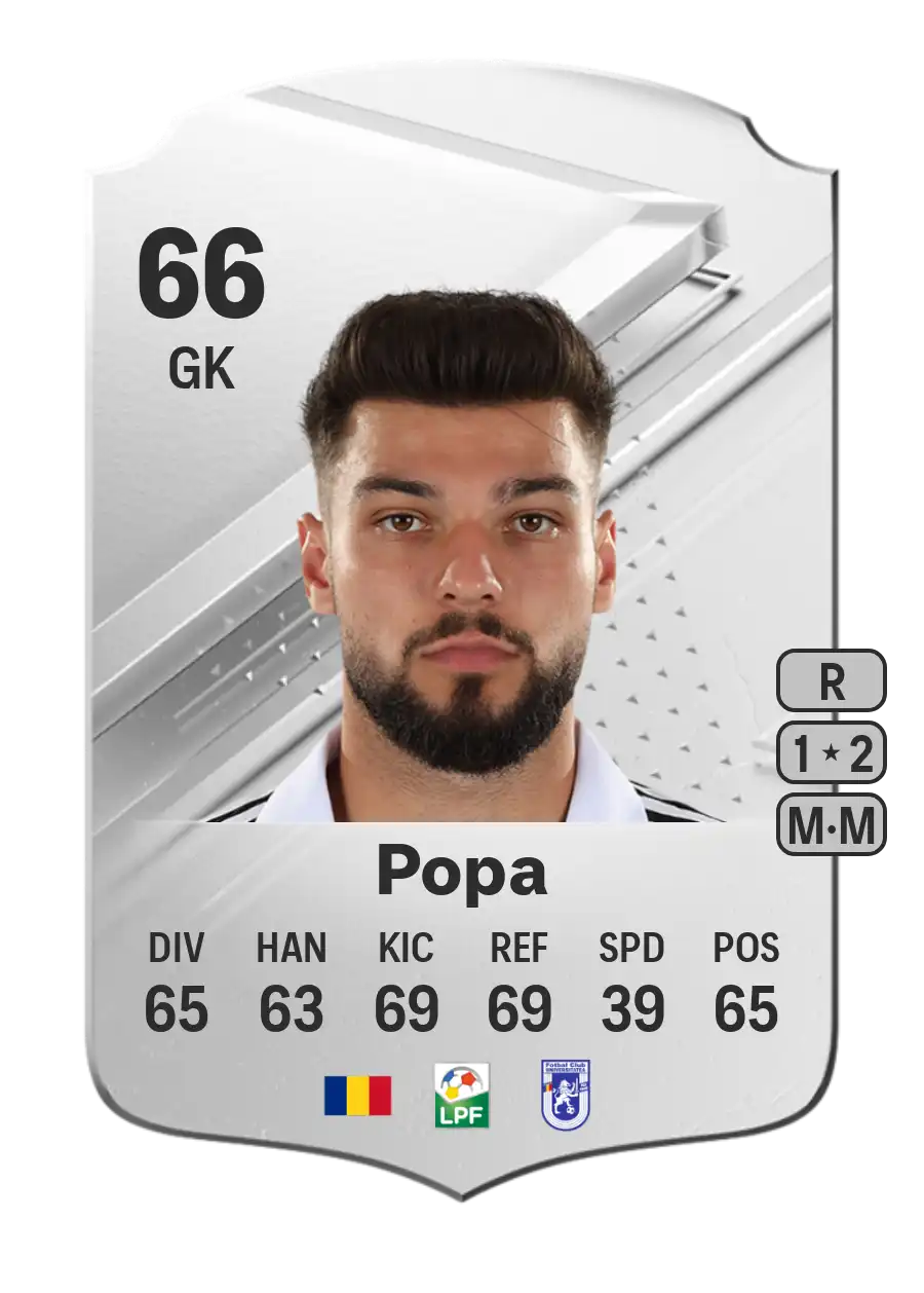 Robert Popa Common EA FC 24 - 66 - Rating and Price | FifaUTBin