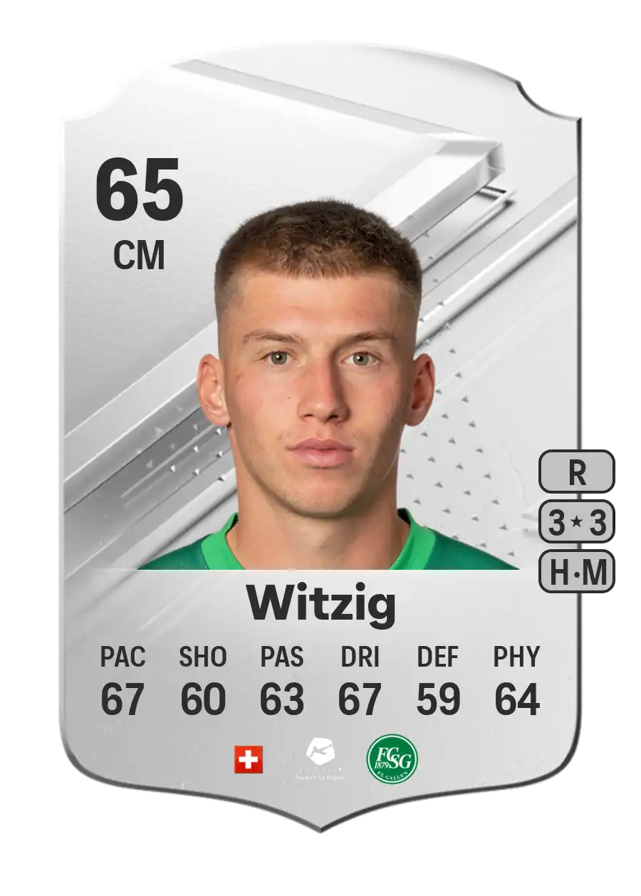 Christian Witzig Common EA FC 24 - 65 - Rating and Price | FifaUTBin