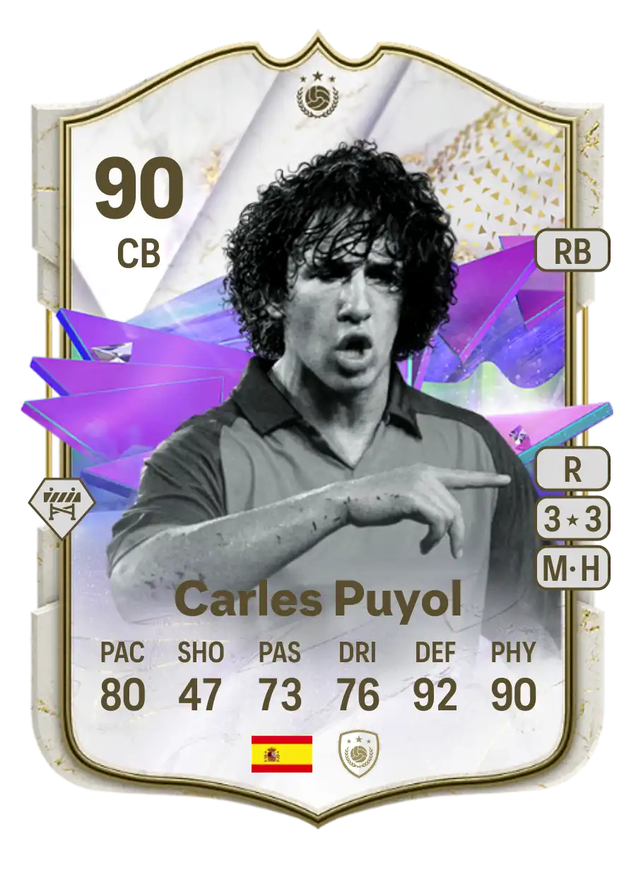 Carles Puyol Future Stars ICON EA FC 24 - 90 - Rating and Price | FifaUTBin