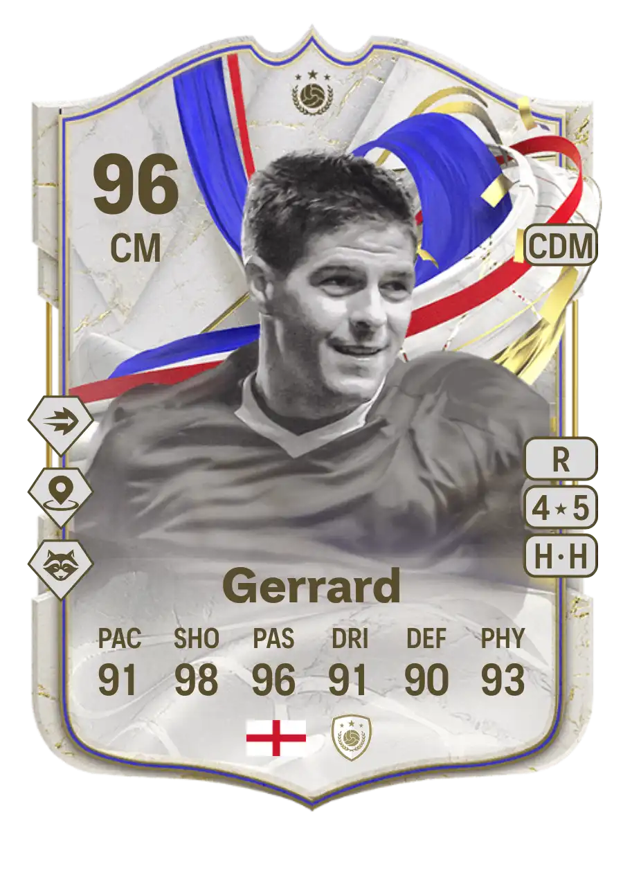 Steven Gerrard Greats of the Game Icon EA FC 24 - 96 - Rating and Price ...
