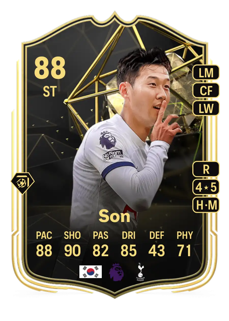 Heung Min Son Team of the Week EA FC 24 - 88 - Rating and Price | FifaUTBin