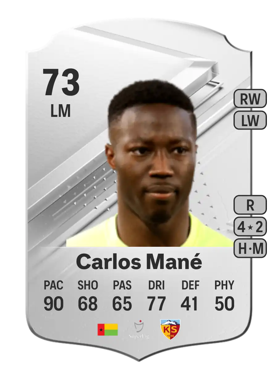 Carlos Mané Rare EA FC 24 - 73 - Rating and Price | FifaUTBin