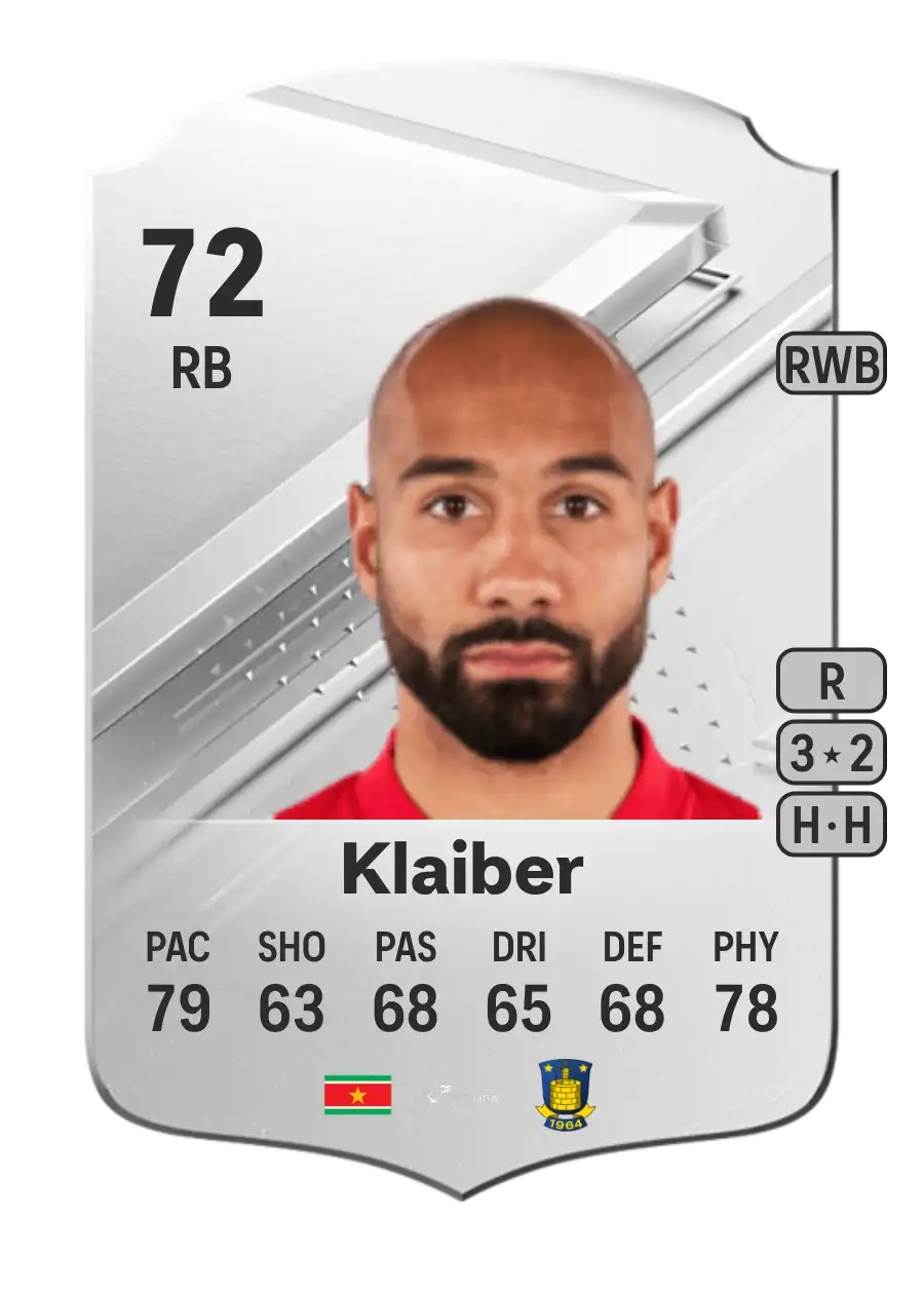 Sean Klaiber Rare EA FC 24 - 72 - Rating and Price | FifaUTBin