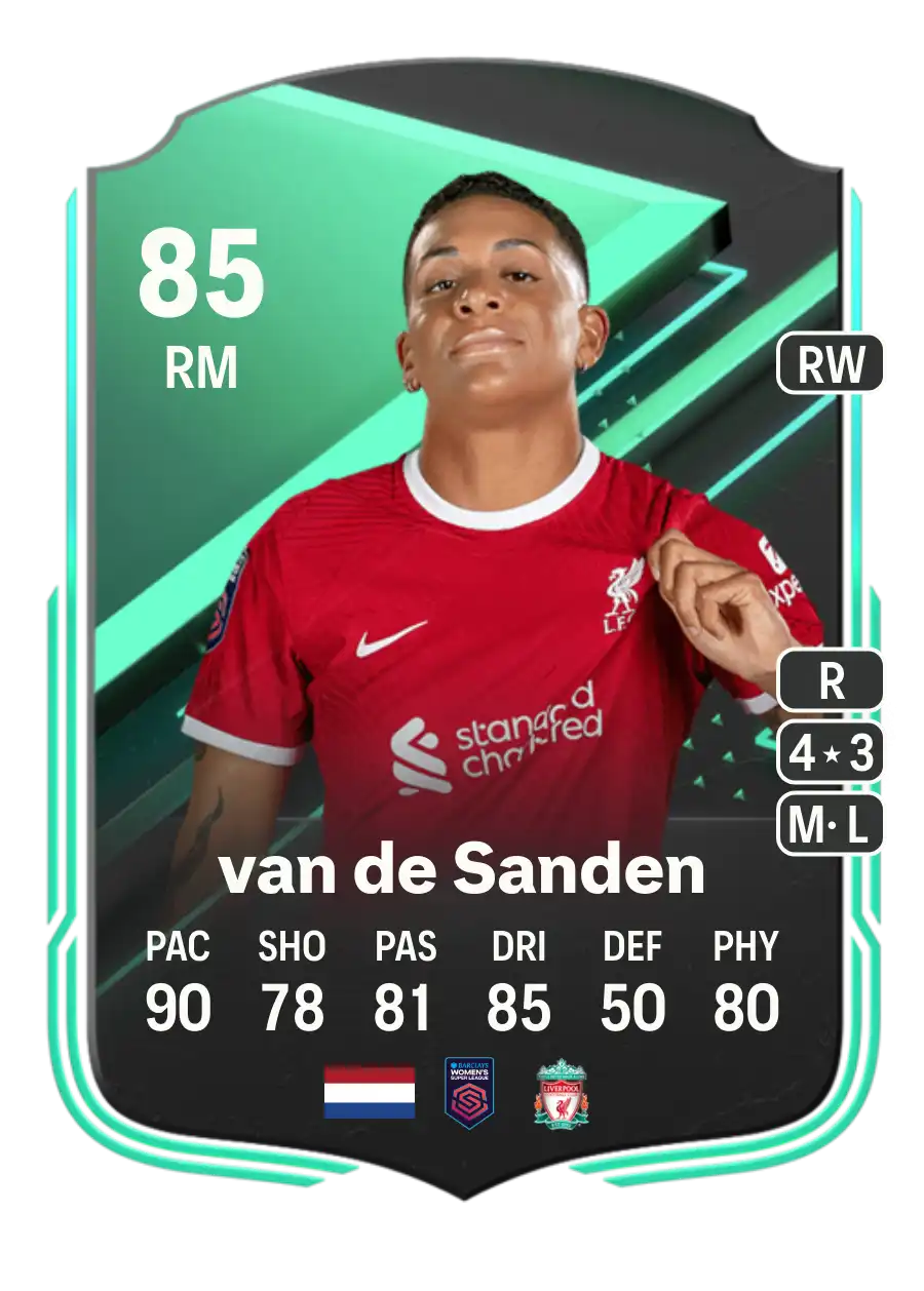 Shanice van de Sanden SQUAD FOUNDATIONS EA FC 24 - 85 - Rating and ...