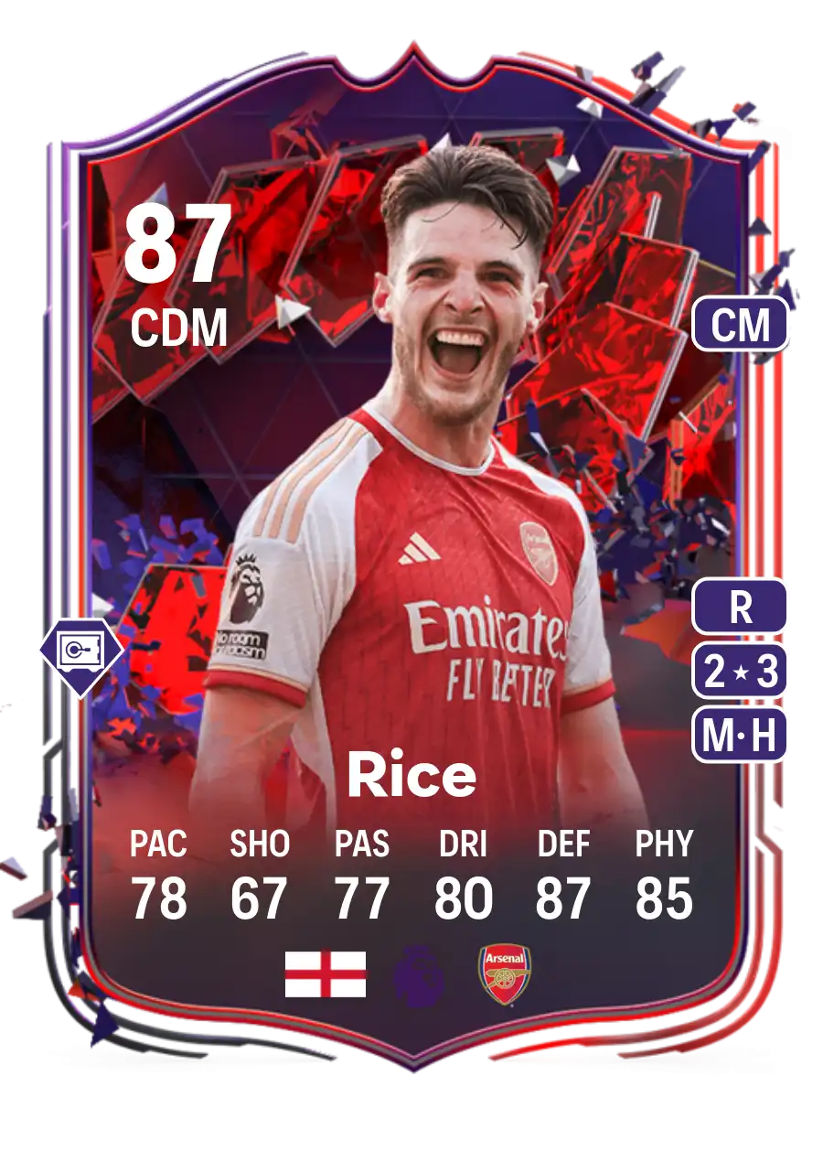 Declan Rice Trailblazers EA FC 24 - 87 - Rating and Price | FifaUTBin