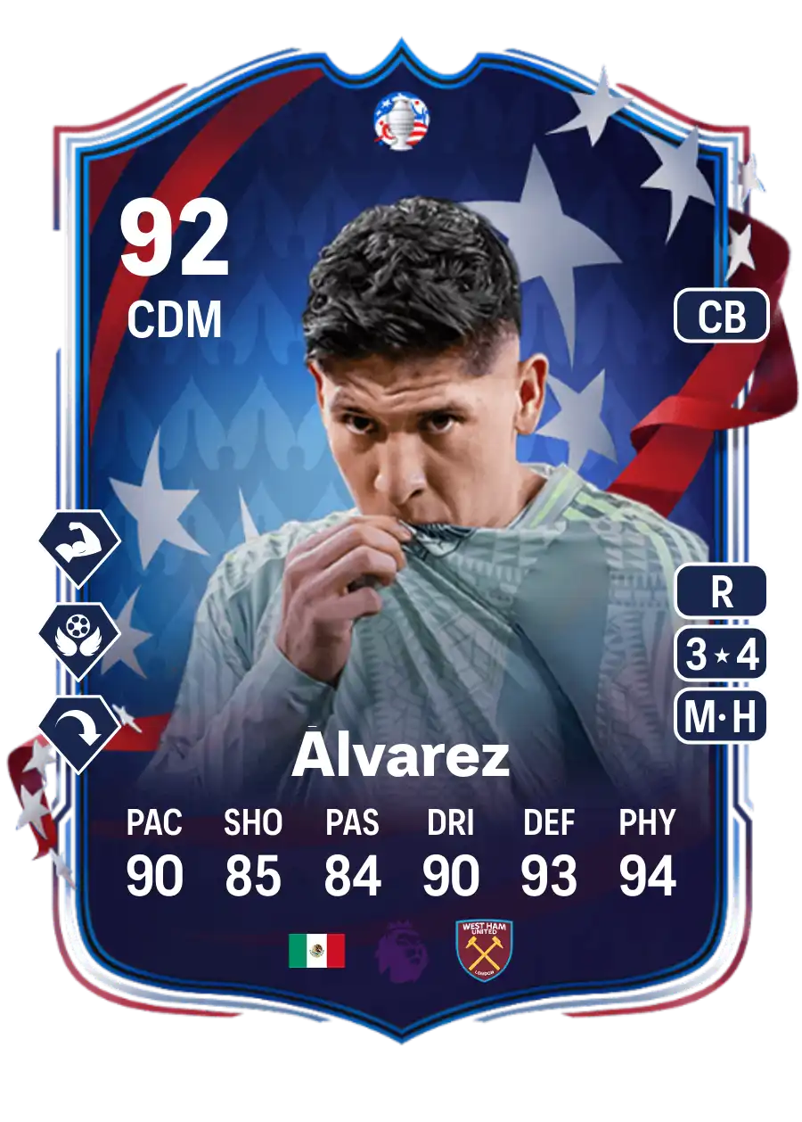 Edson Álvarez Copa América Path to Glory EA FC 24 - 92 - Rating and ...