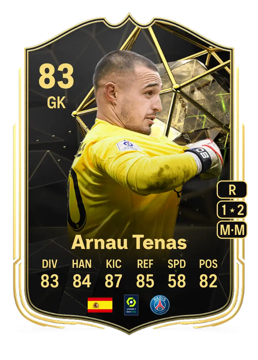 Arnau Tenas Team of the Week EA FC 24 - 83 - Rating and Price | FifaUTBin