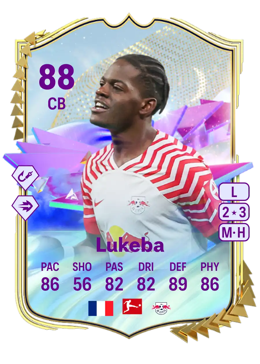 Castello Lukeba Future Stars EA FC 24 - 88 - Rating and Price | FifaUTBin
