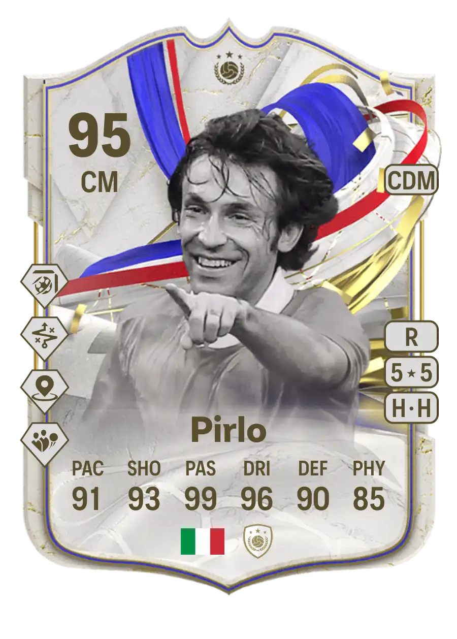 Andrea Pirlo Greats of the Game Icon EA FC 24 - 95 - Rating and Price ...