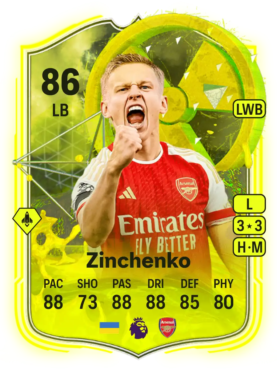 Oleksandr Zinchenko Radioactive EA FC 24 - 86 - Rating and Price ...