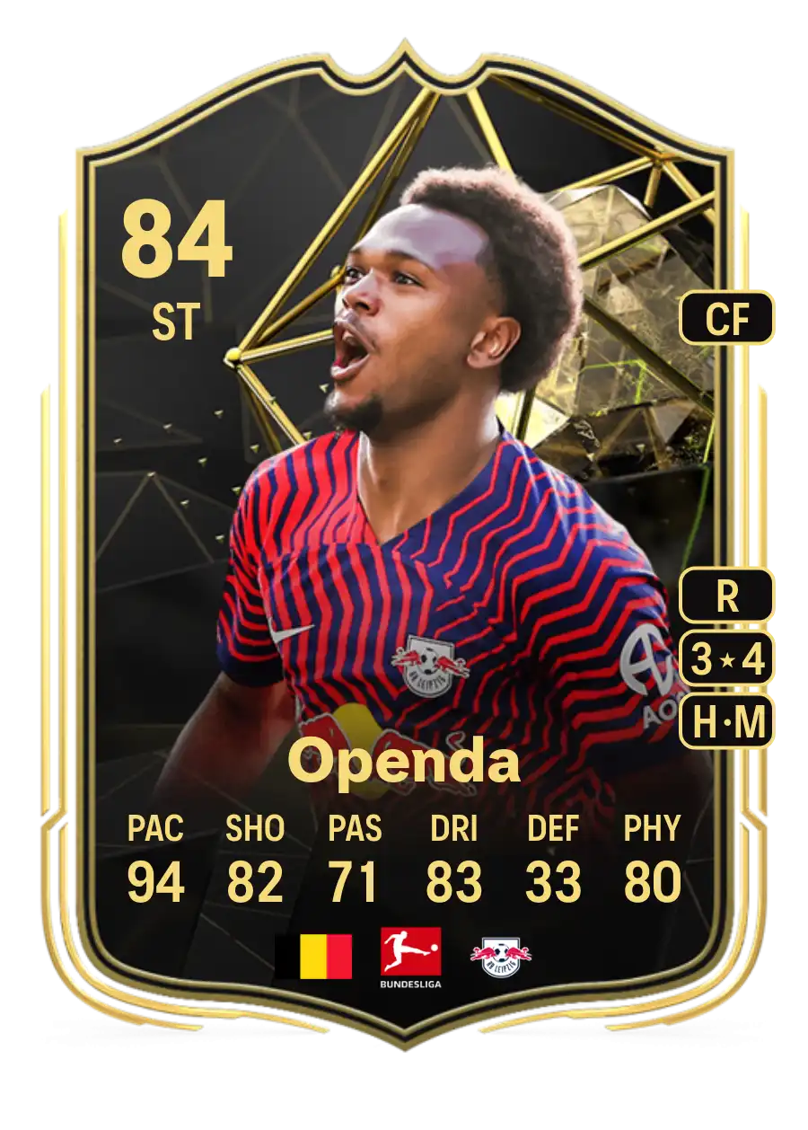 Loïs Openda Team of the Week EA FC 24 - 84 - Rating and Price | FifaUTBin