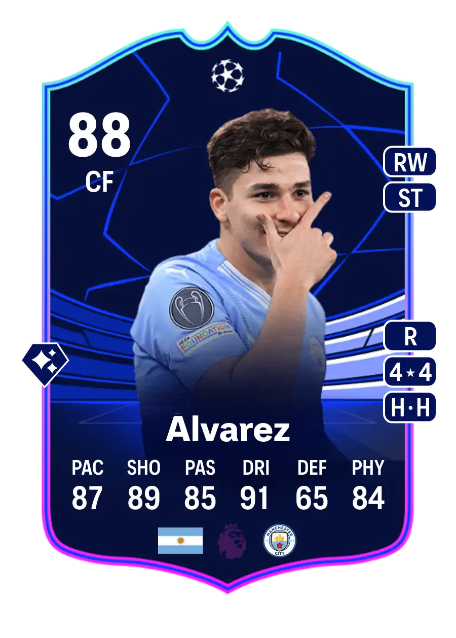 Julián Álvarez UEFA CHAMPIONS LEAGUE TEAM OF THE TOURNAMENT EA FC 24 ...