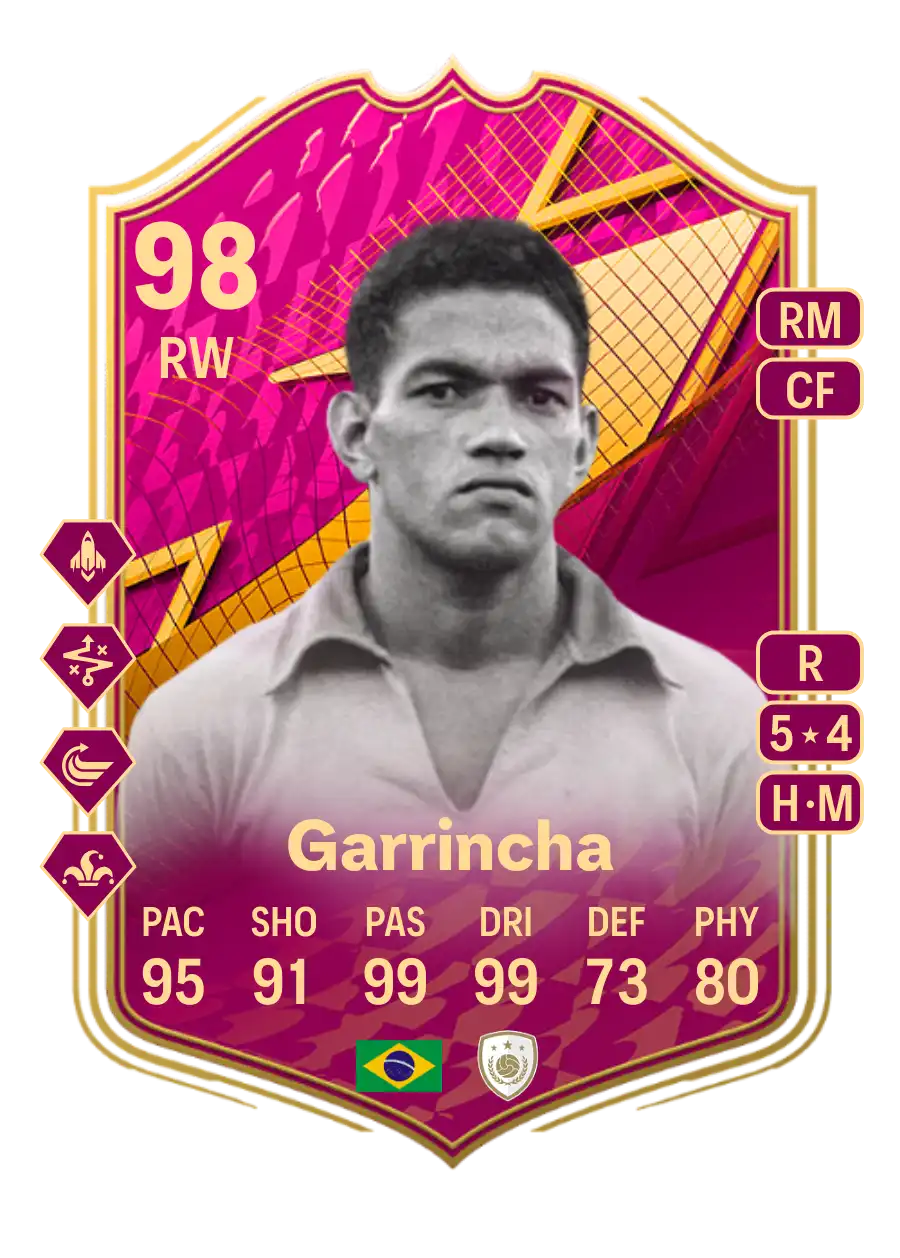 Garrincha Shapeshifters ICON EA FC 24 - 98 - Rating and Price | FifaUTBin