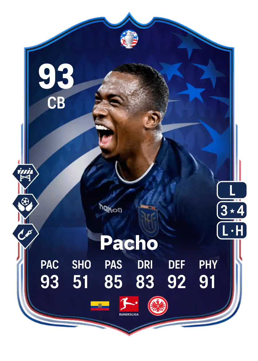 William Pacho Copa América Make Your Mark Plus EA FC 24 - 93 - Rating ...