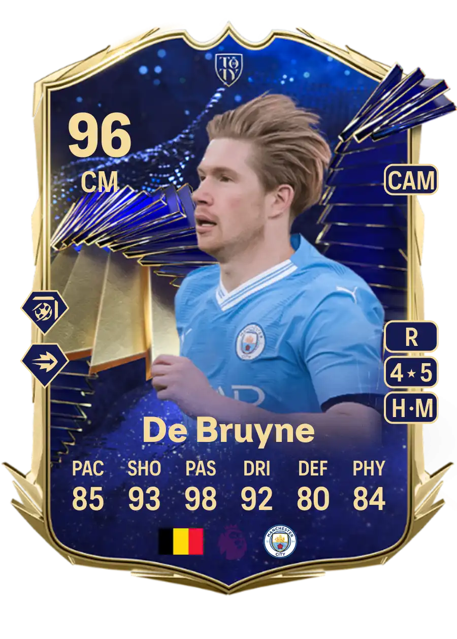 Kevin De Bruyne Team of the Year EA FC 24 - 96 - Rating and Price ...