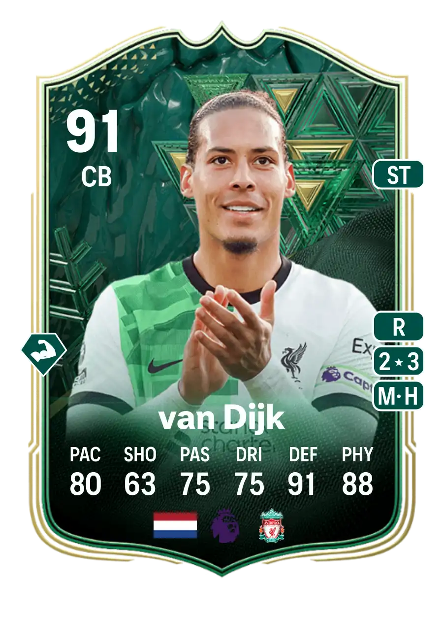 Virgil van Dijk Winter Wildcards EA FC 24 - 91 - Rating and Price ...