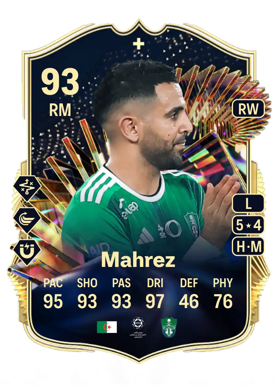 Riyad Mahrez Team of the Season Plus EA FC 24 - 93 - Rating and Price ...