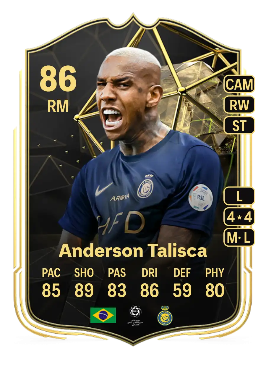 Anderson Talisca Team of the Week EA FC 24 - 86 - Rating and Price ...