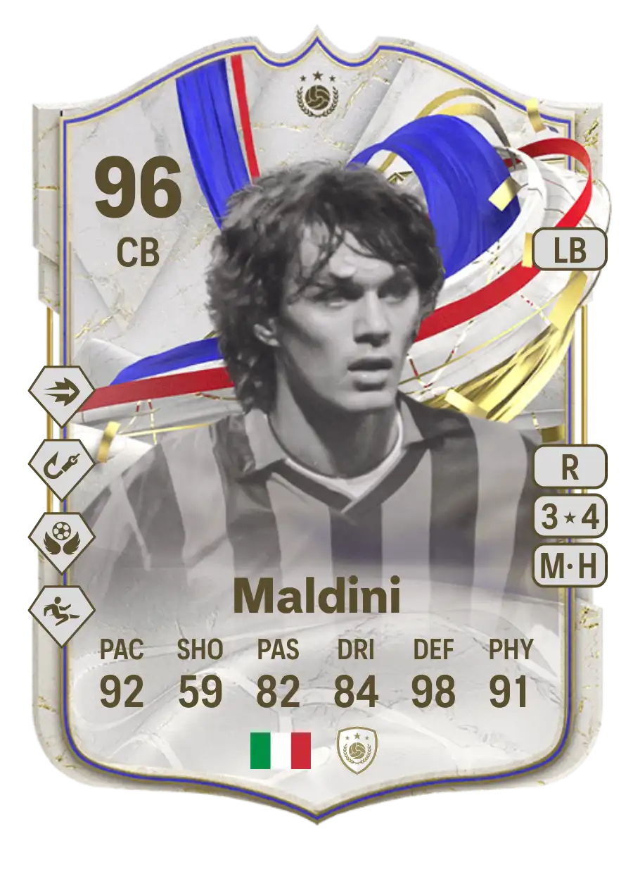 Paolo Maldini Greats of the Game Icon EA FC 24 - 96 - Rating and Price ...